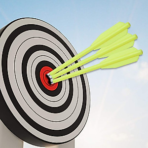 Bow and arrow college Mini Crossbow Bolts Miniature Crossbows Arrows Yellow Plastic Body with Sharp Metal Point Tip(Pack of 12)