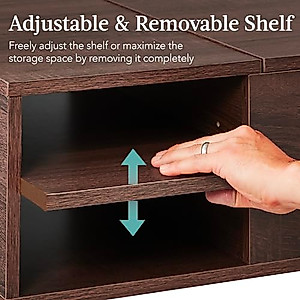 Best Choice Products Lift Top Coffee Table, Wooden Mid-Century Modern Multifunctional Accent Table for Living Room w/Hidden Storage, 2 Cubbies, Removable Shelf - Walnut