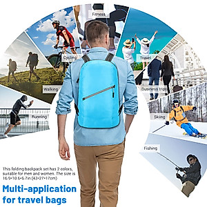 BELEFU 2Pcs Small Packable Backpack Foldable, Lightweight Hiking Camping Travel Backpack for Men Women, Ultralight Portable Day Pack (Color 1)