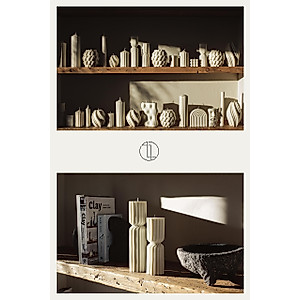 LAWA Spiral Spire Candle - Large Beautiful Handmade Pillar Scented Soy Wax Candle Elegant Bubble Aesthetic Candle Housewarming Gift Home Room Shelf Decor Idea White (Set of 2, White)…