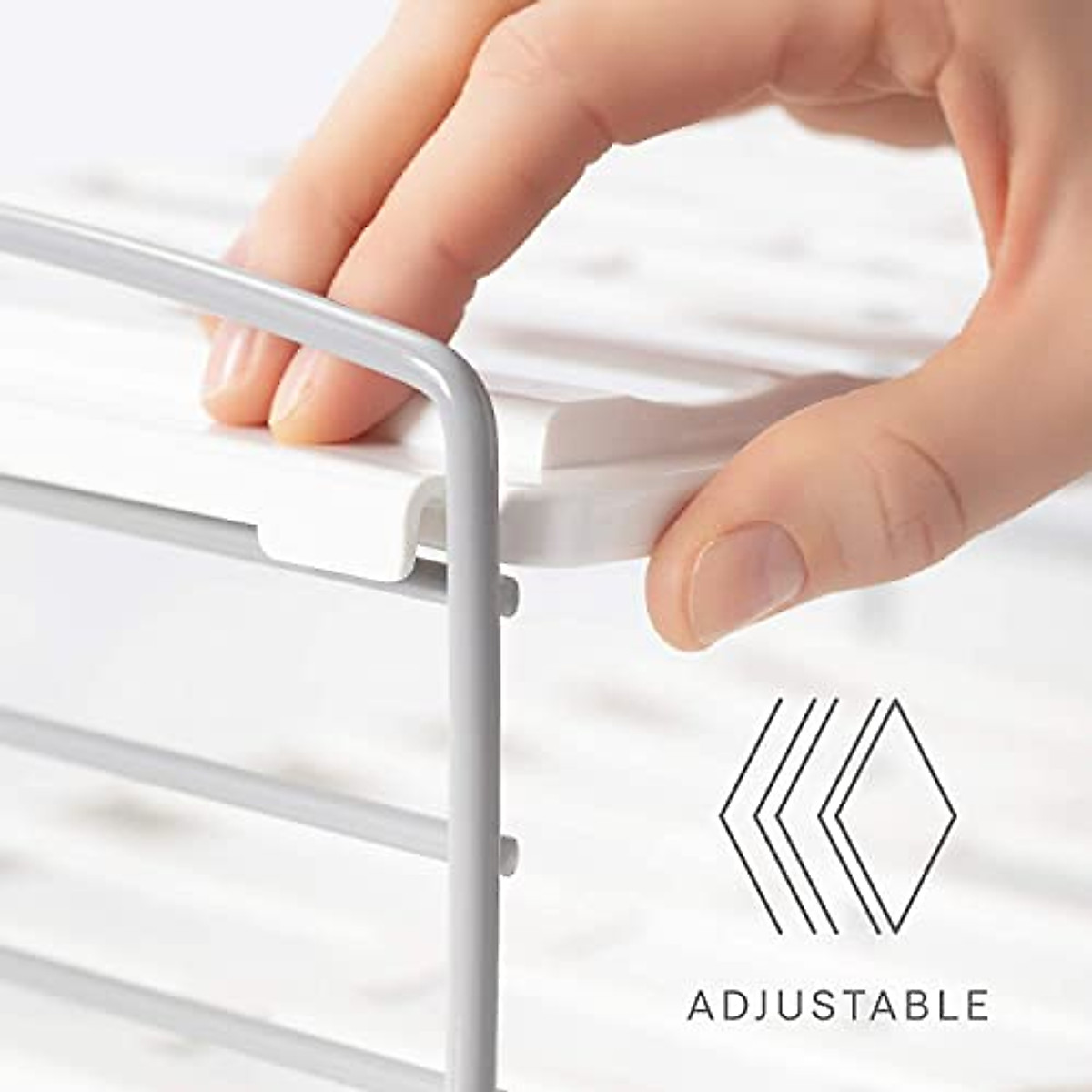 YouCopia UpSpace Water Bottle and Travel Mug Cabinet Organizer, Adjustable Storage Rack for Kitchen Organization, 2-Shelf