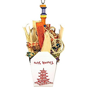 A&E Cage Company HB836 Happy Beaks Chinese Take Out Toy, Multicolor