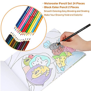 MEEDEN KIDS Drawing Set,Gift for Boys & Girls,Wood Case Artist Painting Set with Silky Crayons,Oil Pastels,Waterbased Pencils,Dry Erase Markers, Art Suplies Coloring Set with Paint Pad White Board