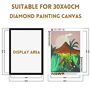 Hibah 2 Pack Diamond Painting Frames, Frames for 30x40cm/12x16in Diamond Painting Canvas, Self Adhesive Diamond Magnetic Art Frame, Frames for Wall Window Door