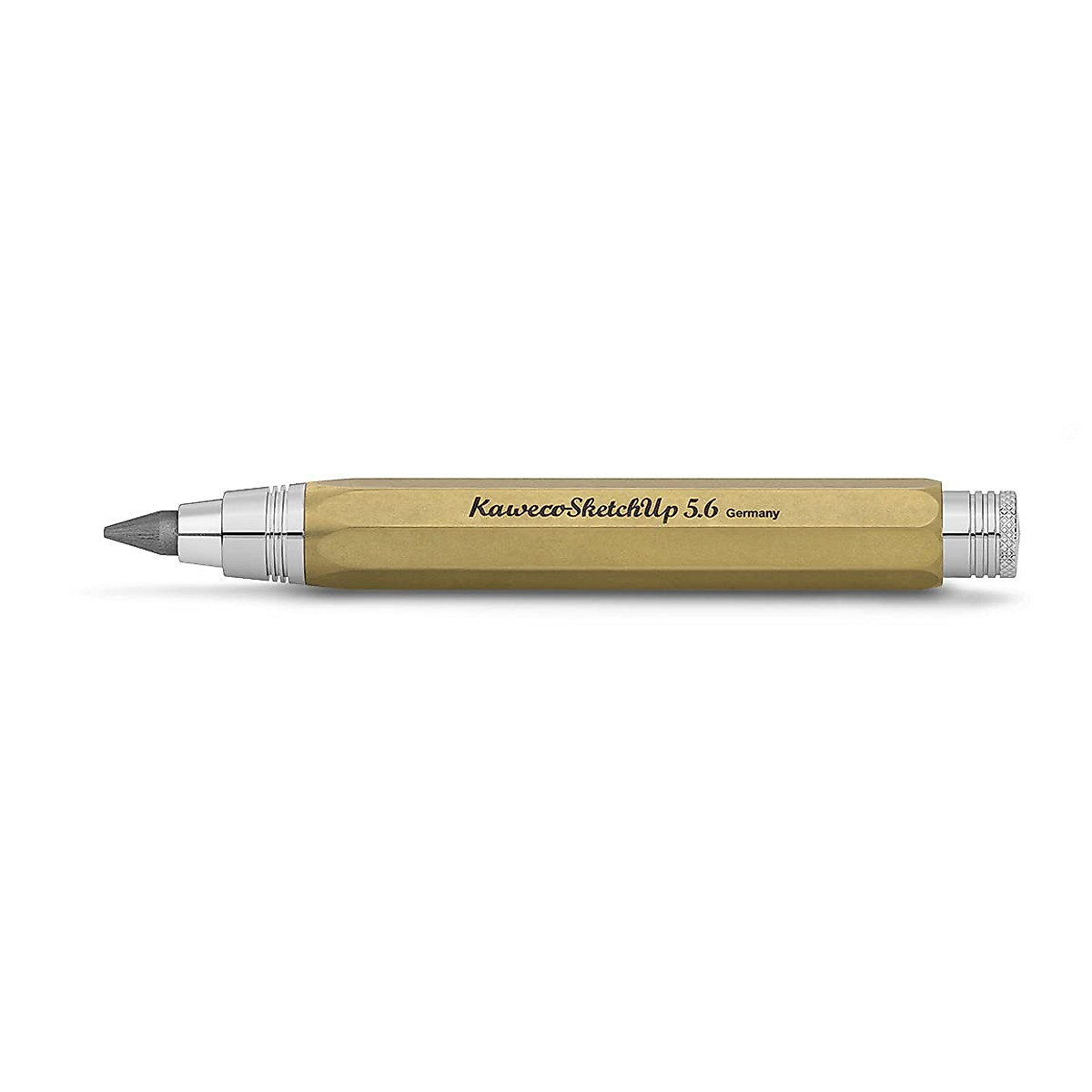 Kaweco SKETCH UP Clutch Pencil 5.6 mm 5B Brass I Exclusive Mechanical Pencil with Lead Refill I Pencil 10.5 cm