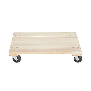Vestil HDOS-1624-9-E Hardwood Dolly with Solid Deck Econ, 900 lb. Capacity, 16" x 24", Tan