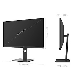 INNOCN 27 Inch 4K Monitor Computer UHD 3840 x 2160 LCD IPS Display, HDR400, USB Type C DP HDMI PC Monitor, 1.07B+ Colors, Built-in Speakers, Pivot/Height Adjustable Stand, Black