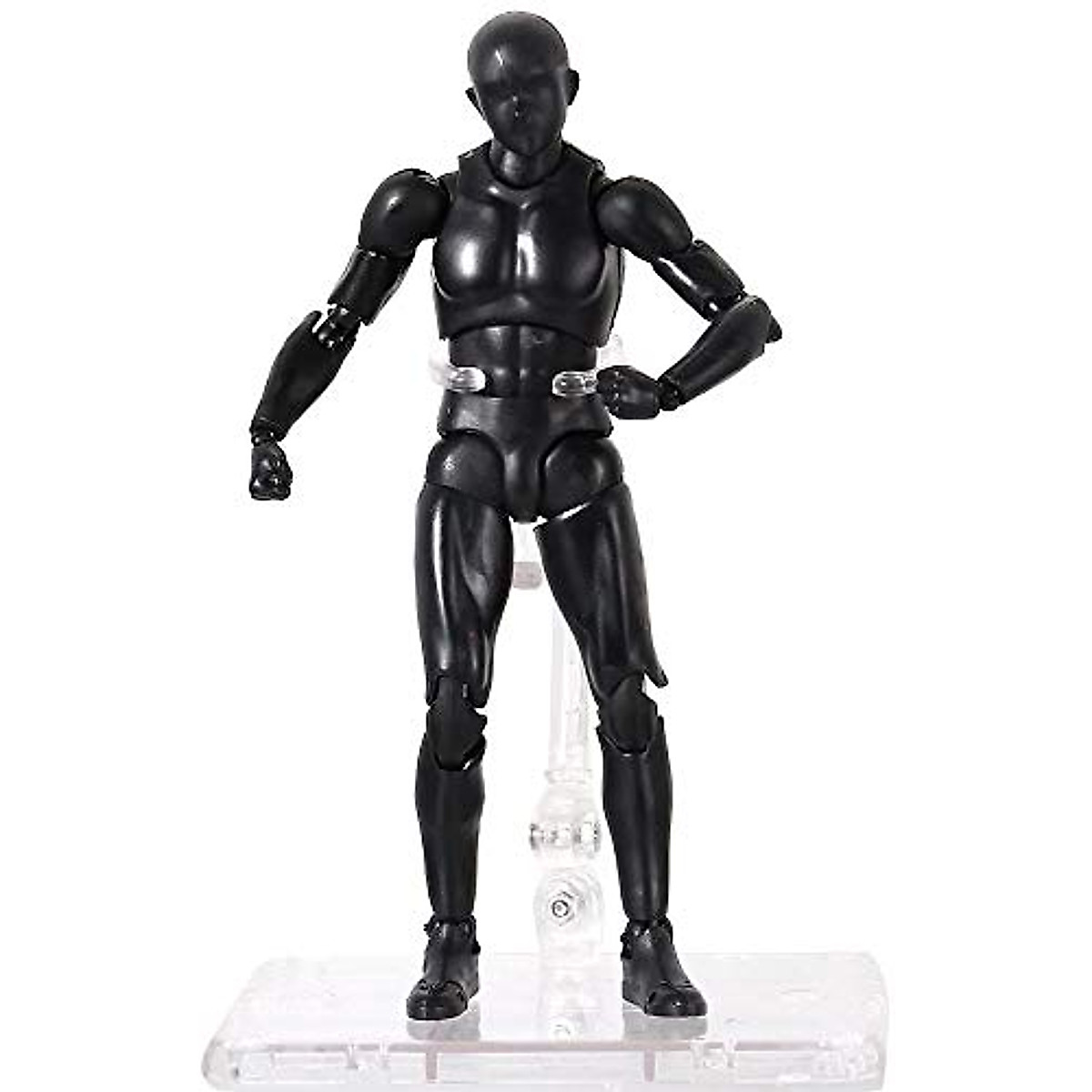 ABROBROKI Black Action Figures Body-Kun DX & Body-Chan DX PVC Figure Model Drawing for S H Figuarts with Box for Artists (Male)