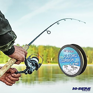HI-SEAS 100% Fluorocarbon Fishing Line Line, 20 lb Test, Clear, 200 yd