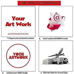 GEZHOUBA 35 Watts Custom Logo GOBO Projector Lights Outdoor, LED GOBO Projector Lamp IP67 Waterproof for Business Store Front Advertising and Wedding, Projected Image Effect On Wall Floor