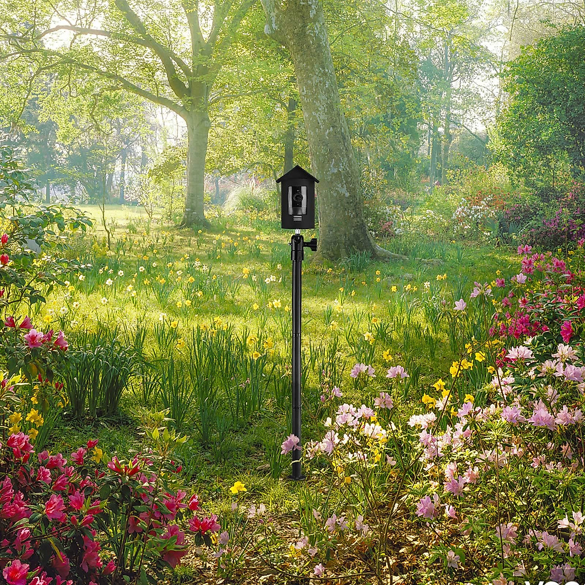 HOLACA Spike Pole Mount Ground Stake and Weatherproof Silicone Skin for Ring Stick Up Cam Battery HD Security Camera, Suitable for Stake into Soft Ground