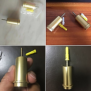 TINTON LIFE Design Decorative Wall Mounted Aluminum Coat Hook Hat Hanger(4PCS Golden)