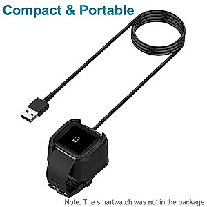 EXMRAT Compatible with Fitbit Versa 2 Charger, Replacement USB Charging Dock Stand Cable for Versa 2 Smart Watch (ONLY for Versa 2)
