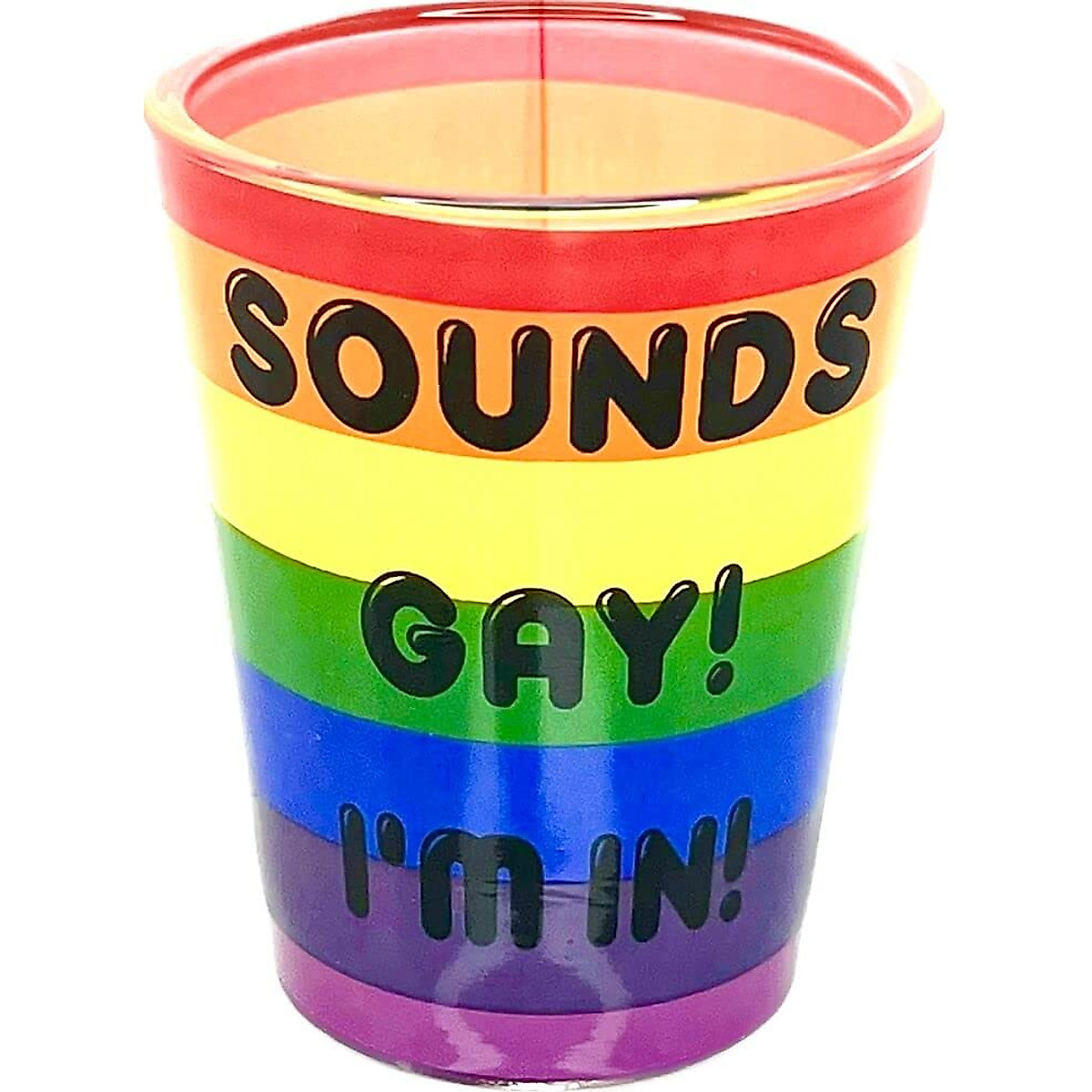Black Ball Corp. Sounds Gay I'm In - 2oz Novelty Shot Glass - 2 Piece Set