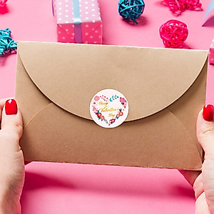 Acetiamin Happy Valentine's Day Sticker Roll, 500 PCS Heart-Shaped Label Stickers for Adults, 1.5 “ Gift Tag Stickers for Goodie Bags, Gift Favors Box, Envelope Seal, Cards, Party Supplies