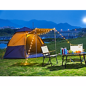 HEWOLF Camping Tent 3 to 4 Person Automatic Pop Up Tent Hexagonal Hydraulic Tents Waterproof UV Protection Dome Tent Double Layer Ultra Large Family Tent for Garden Camping Hiking Tents - Camel