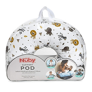 Nuby Support Pod Infant Breastfeeding Support Pillow by Dr. Talbot's, Zoo Animal Print