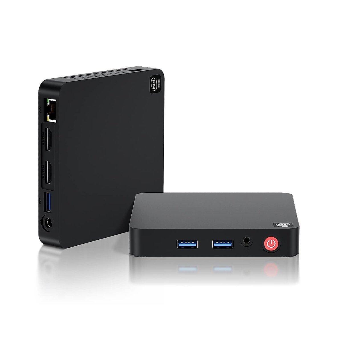 Beelink T4 Pro Mini PC, Intel N3350(Up to 2.4GHz), 4G LPDDR3 64G eMMC Mini Computer, Mini Desktop Computer Support Dual HDMI 4K Display Output/WiFi5/BT4/Gigabit Ethernet for HTPC/Office