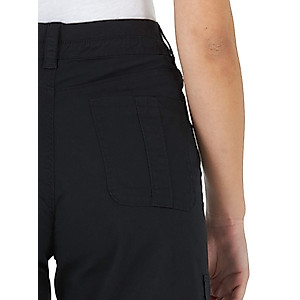 Lee Women's Relaxed Fit Avey Knit Waist Cargo Bermuda Short Black 6
