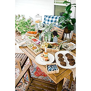 Mud Pie Hyacinth Basket Set, small baker 7" x 11" | large baker 13" x 18 1/2"