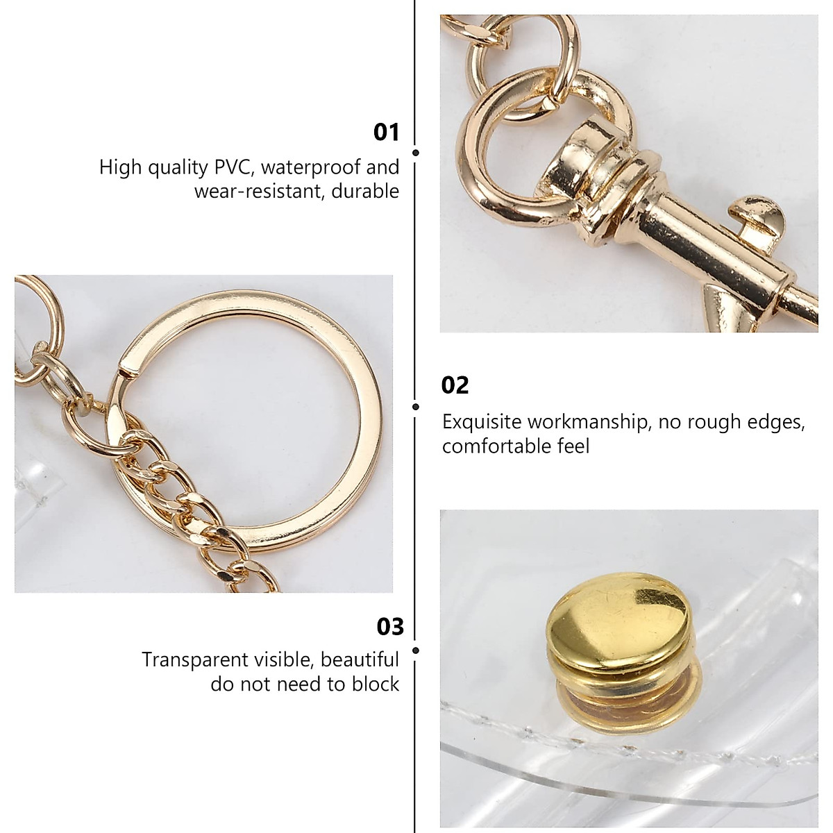 VALICLUD Clear Lipstick Keychain 2 pack keychain holder lip balm keychain holder keychain cap Keychain Clear