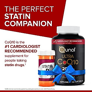Qunol CoQ10 200mg Softgels, Ultra CoQ10 - Ultra High Absorption Coenzyme Q10 Supplements - Antioxidant Supplement for Vascular and Heart Health & Energy Production - 2 Month Supply - 60 Count