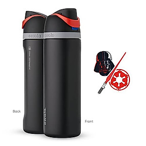Owala Star Wars FreeSip Insulated Stainless Steel Water Bottle with Straw, BPA-Free Sports Water Bottle, Great for Travel, 24 Oz, Darth Vader