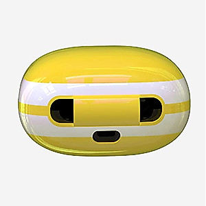 Coffea Protective Silicone Case for Beats Powerbeats Pro 2019 (White Edge, Deep Yellow)