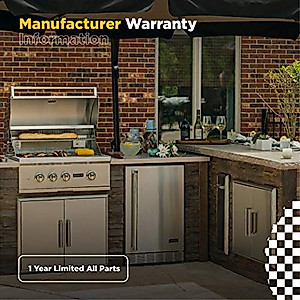 COYOTE OUTDOOR LIVING 21-Inch Outdoor Rated Compact Refrigerator, Right Hinge, 4.1 Cu. Ft, CBIR-R