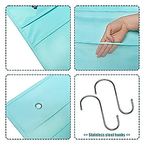 2 Pack Hanging Closet Organizer and Storage, Underwear Sock Bra Leggings Organizer Hanging Bags, Hanging Wardrobe Clothes Organizer with Dual Sided 10 Mesh Pockets and 2 Metal Hooks Cnzodiac