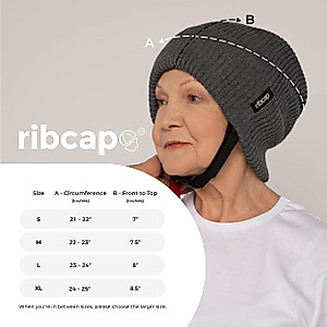 Ribcap Lenny Medical Grade Protective Helmet | Grey | Medium (22-23") | Soft Helmet for Epilepsy | Protective Helmet for Seizures | Fashionable and No Stigma