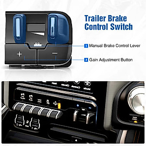 A-Premium Trailer Brake Controller Module with Switch Kit Compatible with Ram 1500 2500 3500 4500 5500 2016-2018, 1500 Classic 2019-2021, Replace # 82215040AB