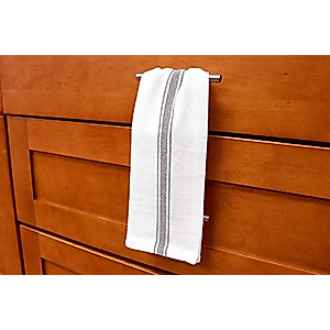 Arkwright Herringbone Kitchen Tea Towels - (Pack of 24) 100 Percent Cotton Dishcloth, Absorbent, Quick Dry Dish Drying Towel, 15 x 25 in, Grey