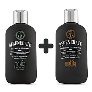 Mokita Naturals Regenerate Volumizing Shampoo and Regenerate Energizing Conditioner Bundle
