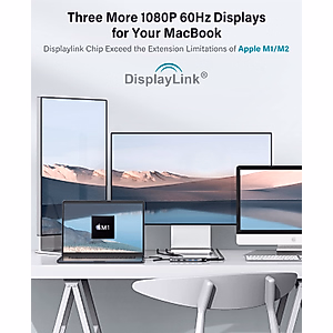 UtechSmart USB C Docking Station Triple Monitor - Universal Laptop Docking Station 12 in 1 for Thunderbolt 3/4, USB C Dock with USB 3.0 and 4K HDMI for MacBook Pro/Air/M1/M2 & Windows Gray