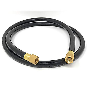 5' LP Propane Gas Hose Pressure Washer, Air Hose Assembly 3/8" Female Flare x 3/8" Female Flare Coupling Connector [3292] High or Low Pressure for LP Gas tanks Air Compressor RV BBQ Grills Heaters ECT