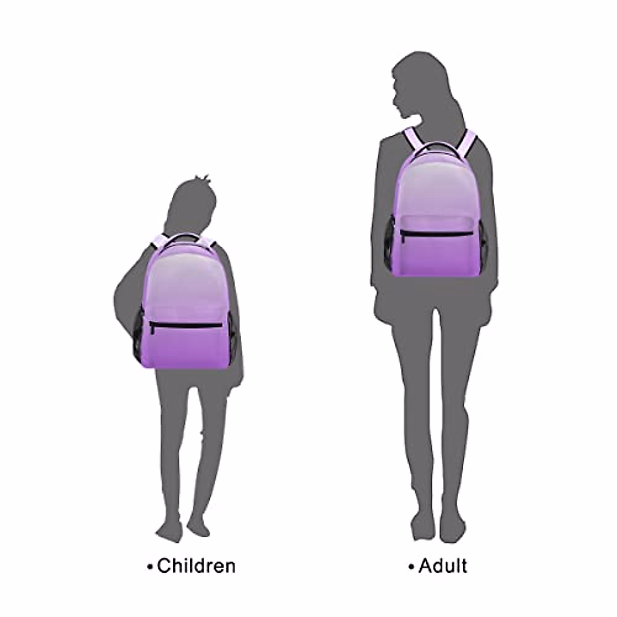 Gradient Purple Backpack for Boy Girl Bookbag School Bag Daypacks for Women Gradient Purple
