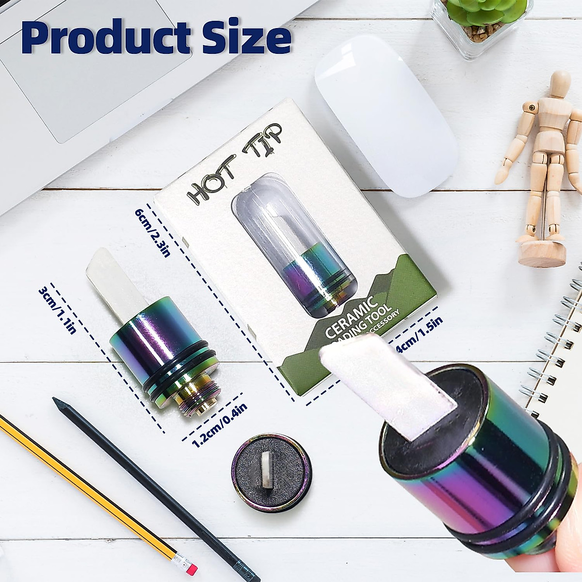 Ceramic heating head are Heating Multi-Tool for Slicing Wax or Viscous oil etc(Rainbow)