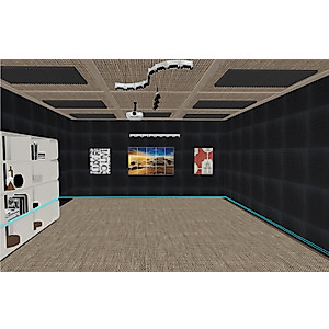 48 Pack Acoustic Foam Panel Wedge Studio Soundproofing Wall Tiles 12" X 12" X 1"