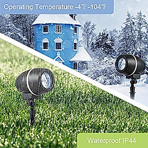 Tangkula Christmas Snowflake LED Projector Lights, Rotating Snowfall Projection with Remote Control, Outdoor Landscape Decorative Lighting for Christmas, Holiday, Party, Wedding, Garden, Patio