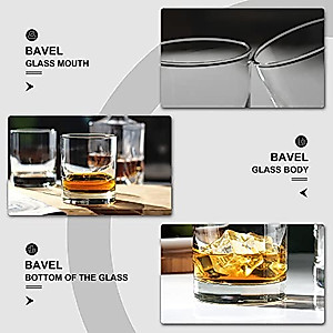 Rock Style Old Fashioned Whiskey Glasses 11 Ounce, Short Glasses For Camping/Party,Set Of 6