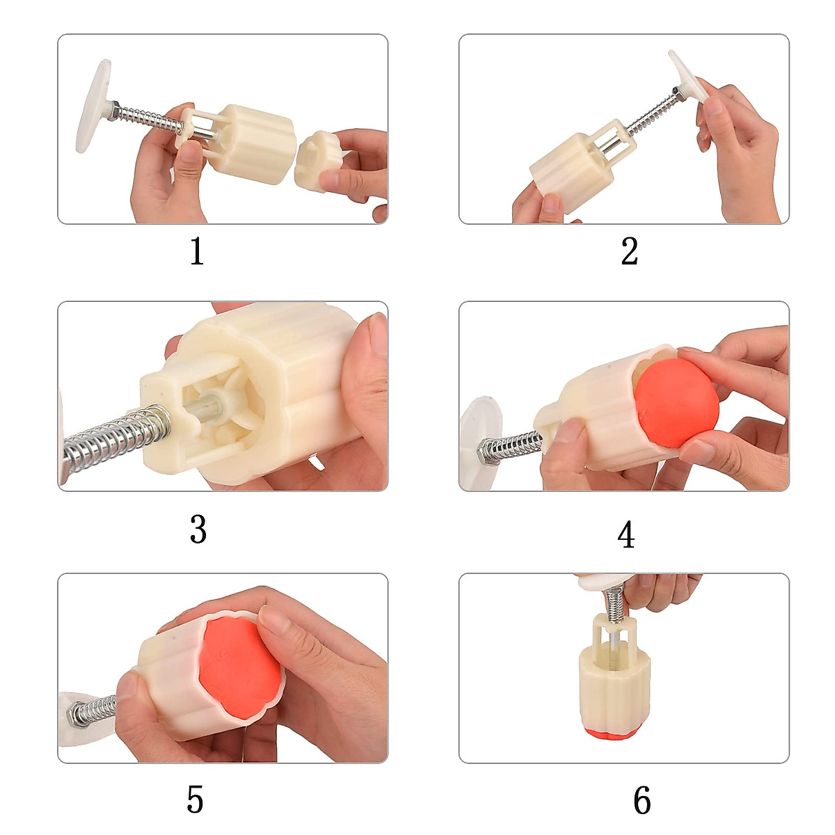 Animal mid-autumn mooncake press mold, hand-pressed stamp dessert DIY, mooncake puff pastry press mold with 1 printed flower DIY (1 Kitten Paw Stamp-1)