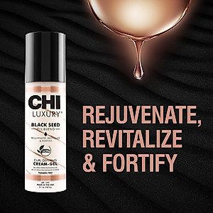 CHI Luxury Black Seed Oil Curl Defining Cream Gel, Defines Curl, Controls Frizz & Strengthens Hair For Shine, Sulfate, Paraben & Gluten-Free, 5 Oz