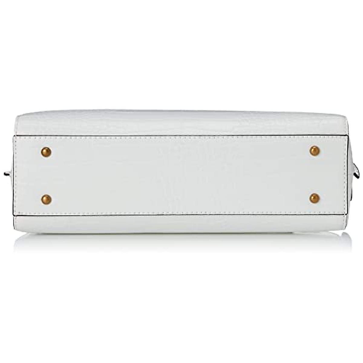 GUESS Womens Katey Croc Luxury Satchel, White, One Size US