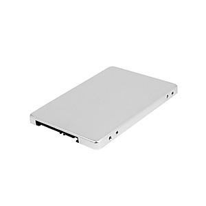 Qtqgoitem Card Slot Mini PCI-E mSATA SSD to 2.5 Inch SATA Hard Drive Silver Tone (Model: d8b 6e6 c9f c96 09b)
