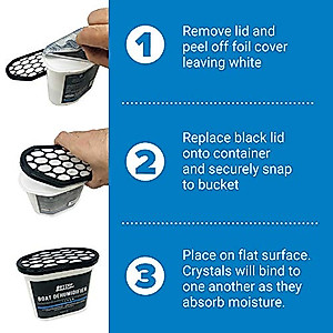 Moisture Absorber Boat Dehumidifier Moisture Absorbers Charcoal Smell Remover to Get Rid of Damp Smell & Humidity | No Refill for Basement, Closet, Home, RV or Boating Unscented Fragrance Free 2 Pack