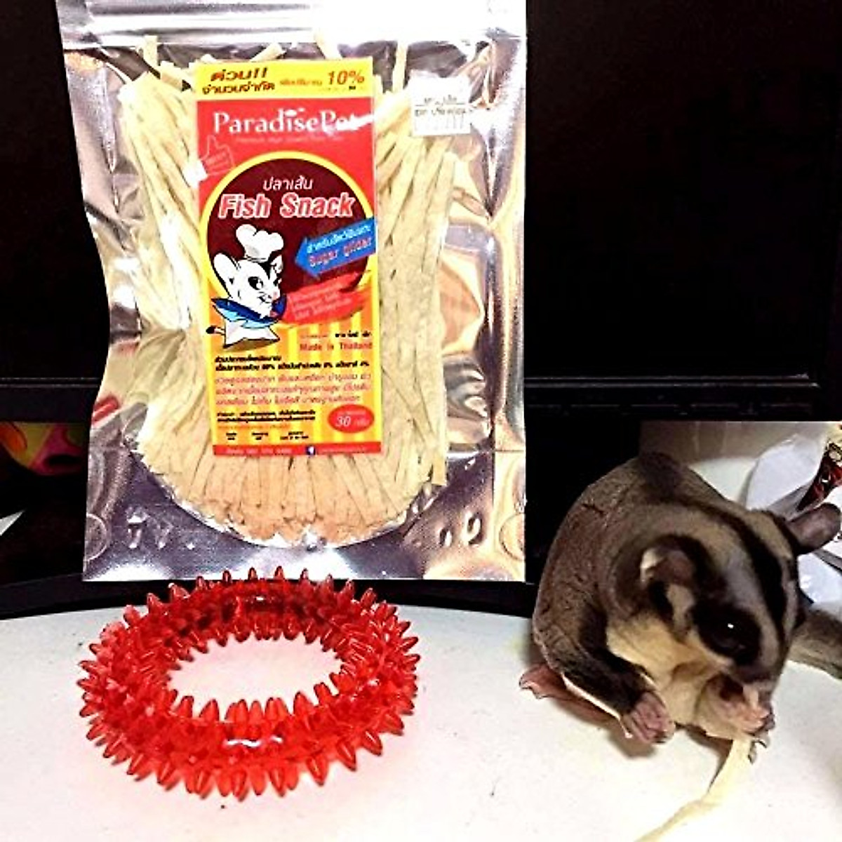 Polar Bear's Pet Shop 1 Pcs Family Pack Fish Flavor Sugar Glider Hamster Squirrel Chinchillas Small Animals Sandwich Snacks and Food (120g)