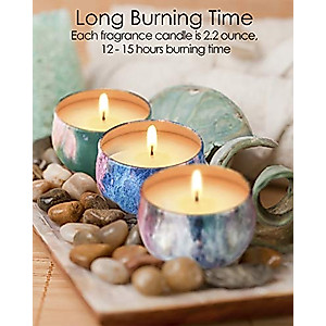 Scented Candles Gift Set,9 x 2.2 Oz Natural Soy Wax Candles Gifts for Women,9 Essential Oil Fragrances,Aromatherapy for Stress Relief,Gift Set for All Occasions,15 Hours Burn Time, 9 Pack
