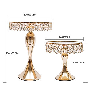 10 Pack Cake Stands Set Metal Cupcake Holder Cake Tray Crystal with Acrylic Mirror, Dessert Display Plate Decor Serving Platter for Party Wedding Birthday Baby Shower Celebration Home Decoration