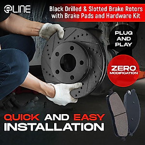 R1 Concepts Front Rear Brakes and Rotors Kit |Front Rear Brake Pads| Brake Rotors and Pads| Ceramic Brake Pads and Rotors |fits 2011-2019 Ford Explorer, Flex, Taurus, Lincoln MKS, MKT